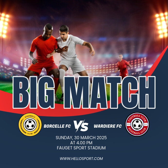 Big Match Template | PosterMyWall