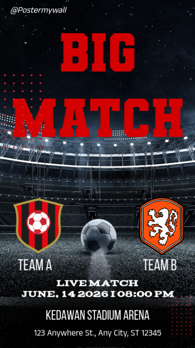 BIG MATCH Template | PosterMyWall