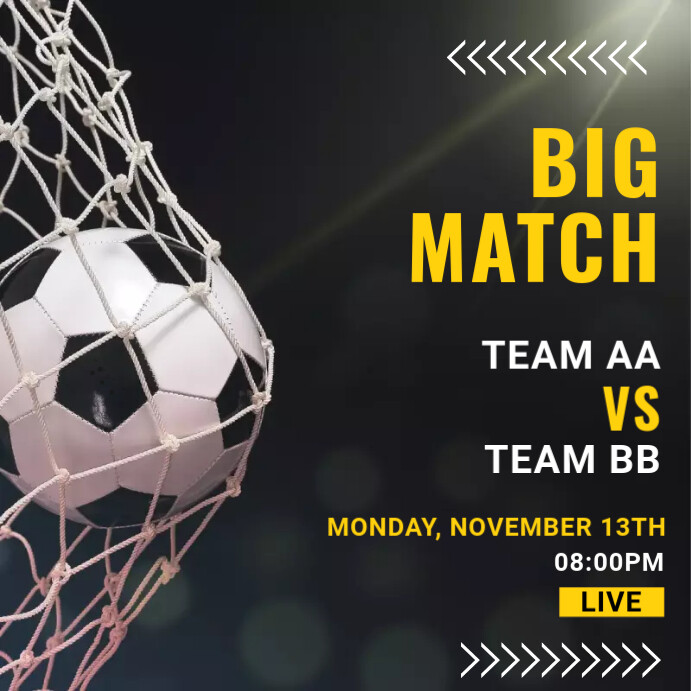 Plantilla de Big Match | PosterMyWall