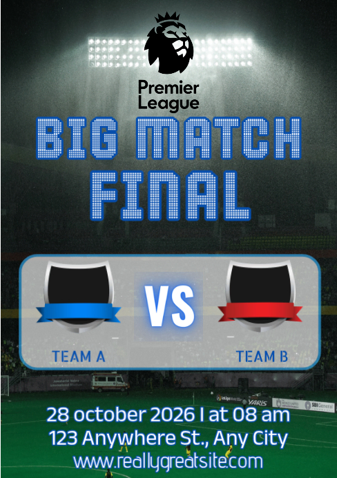 BIG MATCH FINAL Template | PosterMyWall