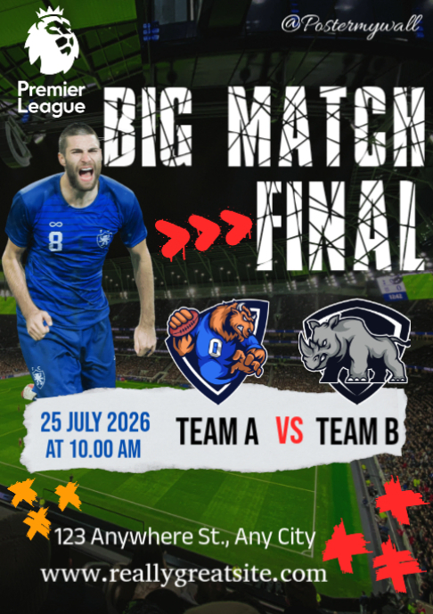 Big Match Final Template | PosterMyWall