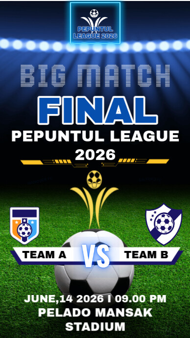 BIG MATCH FINAL FOOTBALL Template | PosterMyWall