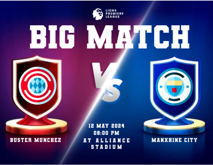 Big Match Soccer ads Template | PosterMyWall