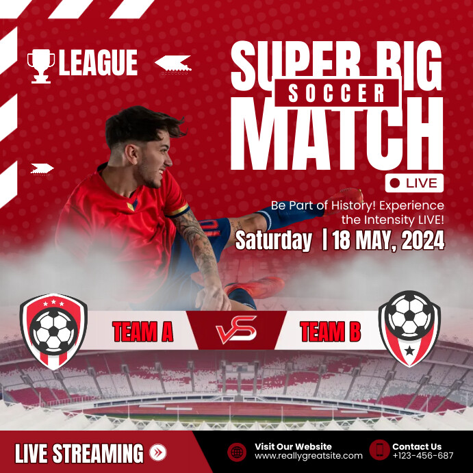 Copy of BIG MATCH SOCCER | PosterMyWall