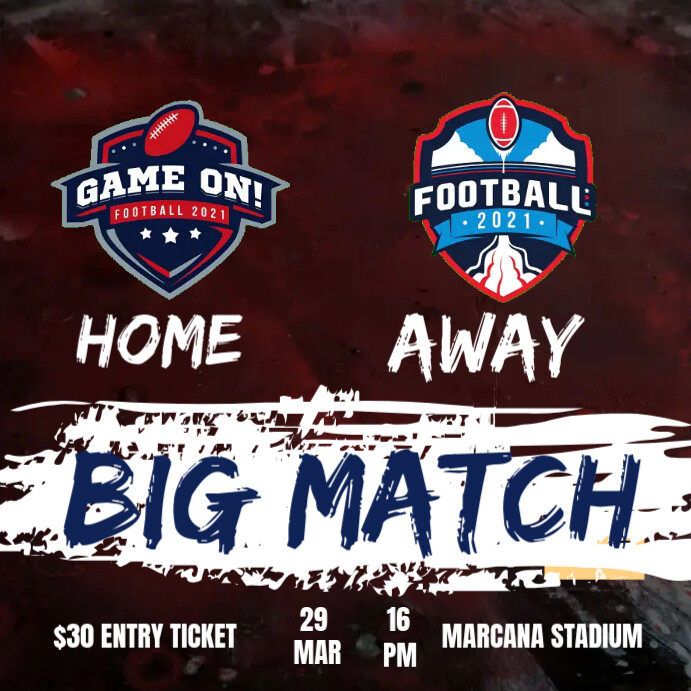 Plantilla de Big Matchday Football | PosterMyWall