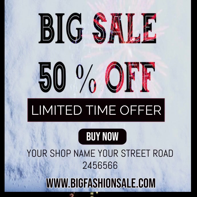 BIG SALE 50 % OFF BANNER TEMPLATE | PosterMyWall