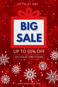 Clearance Sale Flyer Big sell-out season sale shopping ad Template ...