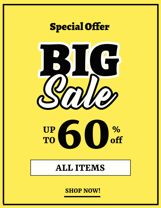 Big Sale Pamflet Template | PosterMyWall