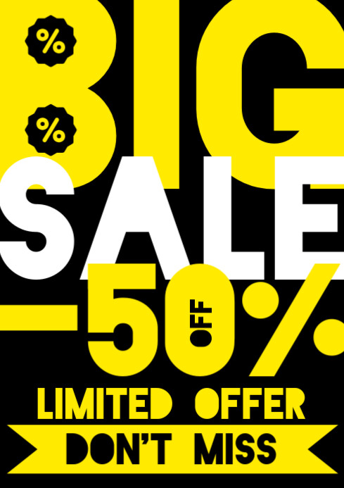 BIG SALE POSTER Template | PosterMyWall