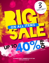 Clearance Sale Flyer Big sell-out season sale shopping ad Template ...