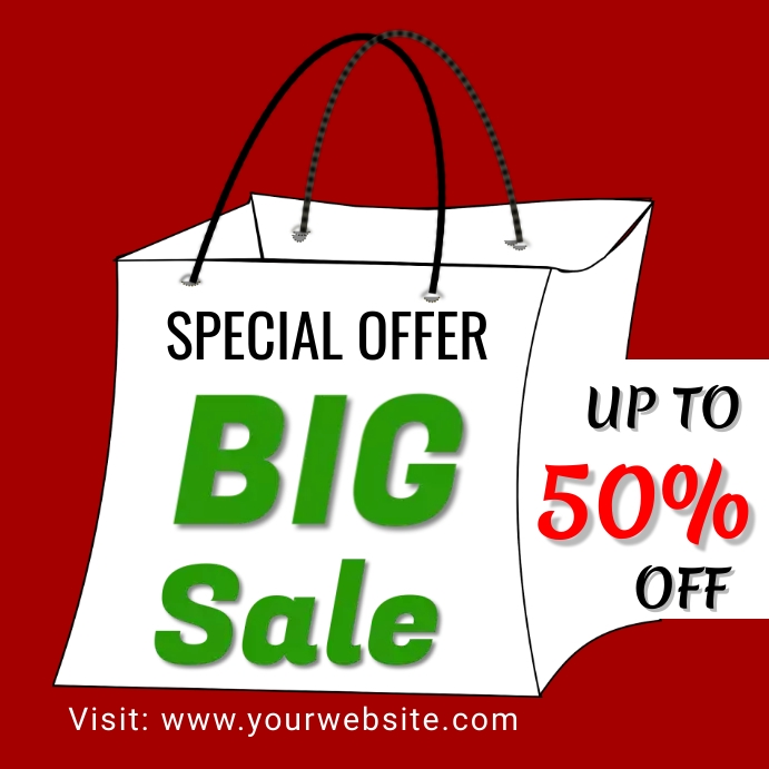 Copy of big sale up to 50% off , special offer deal | PosterMyWall