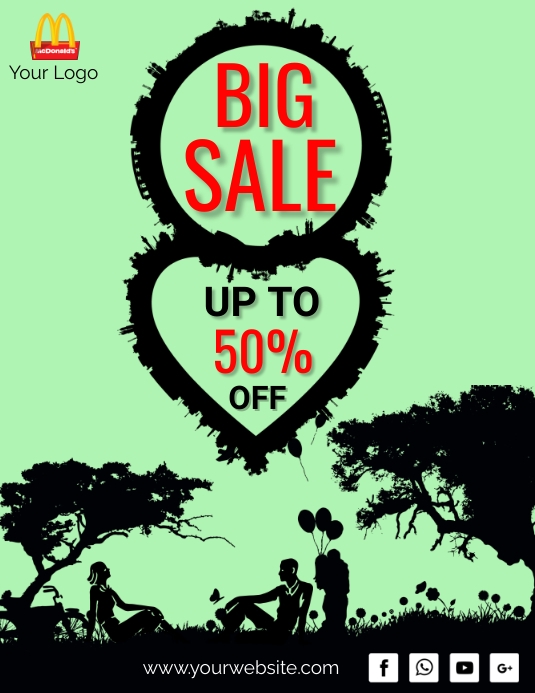 Copia de Big Sale Valentine day offer flyer template | PosterMyWall