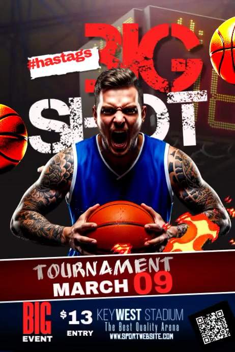 Big Shot Street Basketball Tournament Template | PosterMyWall