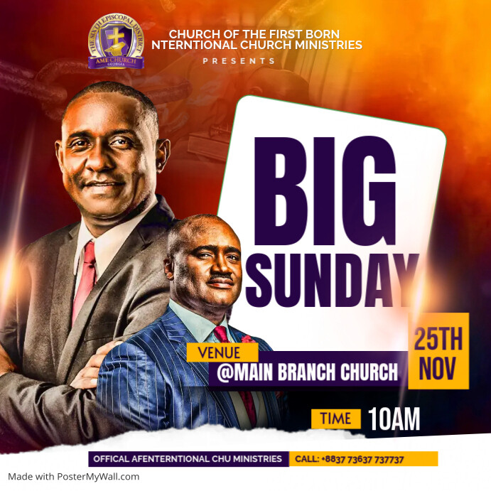 Plantilla de big sunday | PosterMyWall