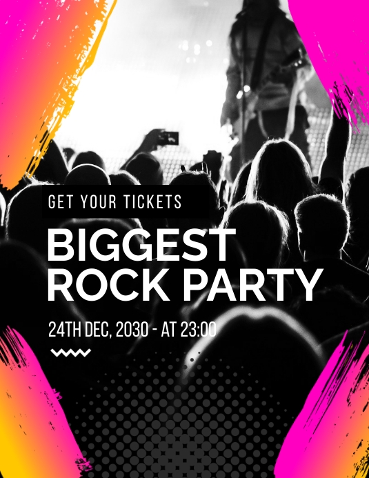 Biggest Rock Party Flyer Template | PosterMyWall