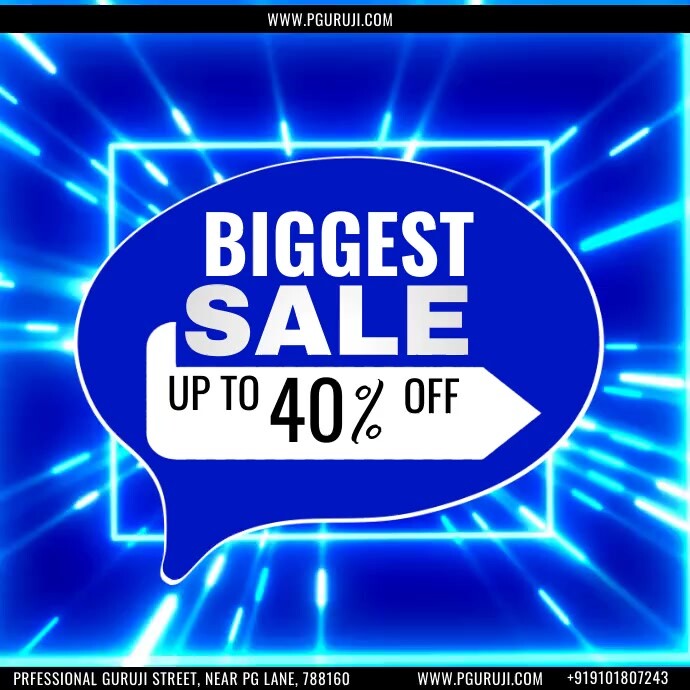 biggest sale upto 40% off Template | PosterMyWall