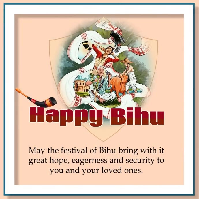 Plantilla de Bihu festival wishes Template | PosterMyWall