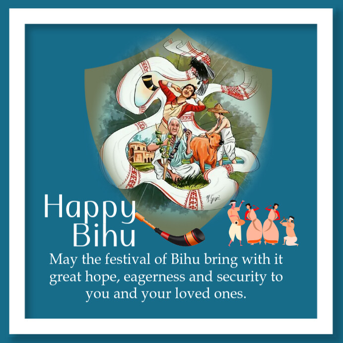 Plantilla de Bihu festival wishes Template (1) | PosterMyWall
