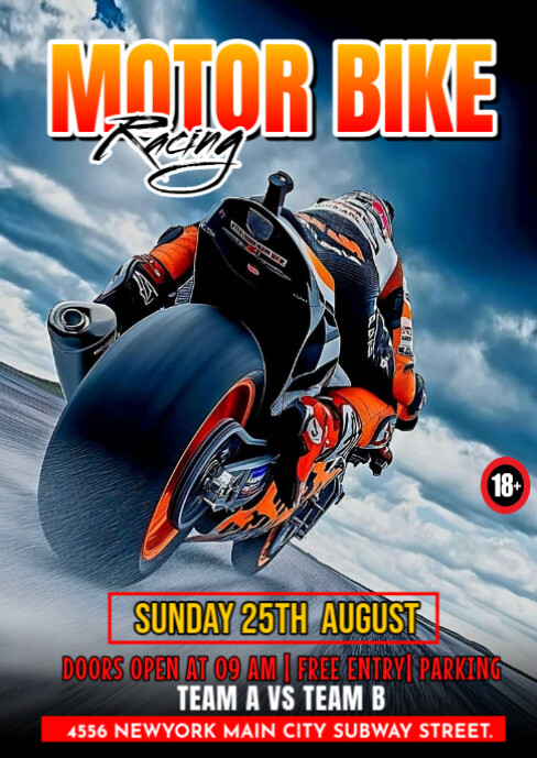 bike night , bike racing Template | PosterMyWall