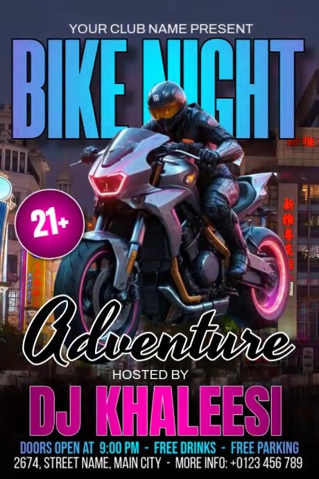 Bike Night Ads Template | PosterMyWall