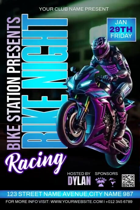 Bike Night Ads Template | PosterMyWall