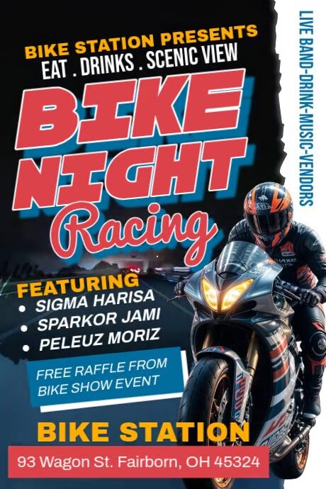 Plantilla de Bike Night | PosterMyWall