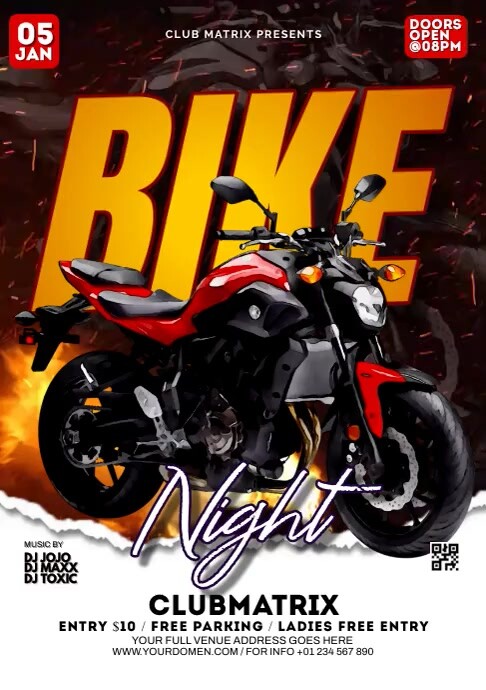 Copy of Bike night event | PosterMyWall