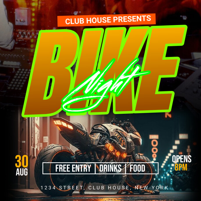 Bike night event Template | PosterMyWall