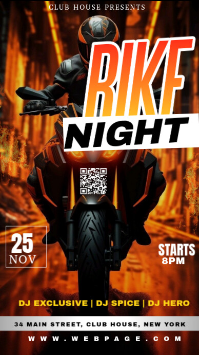 Bike night posters Templat | PosterMyWall