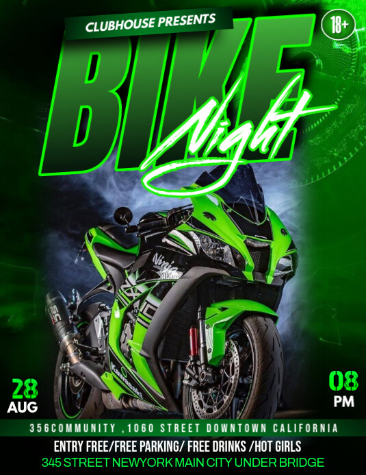 bike night posters Template | PosterMyWall