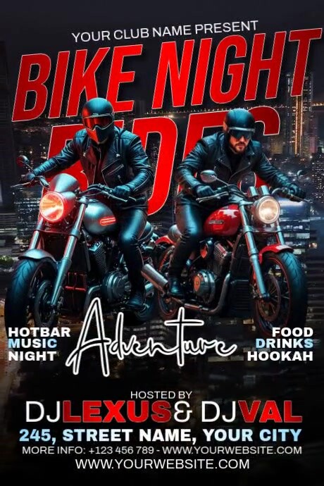 Copy of Bike Night Rides | PosterMyWall