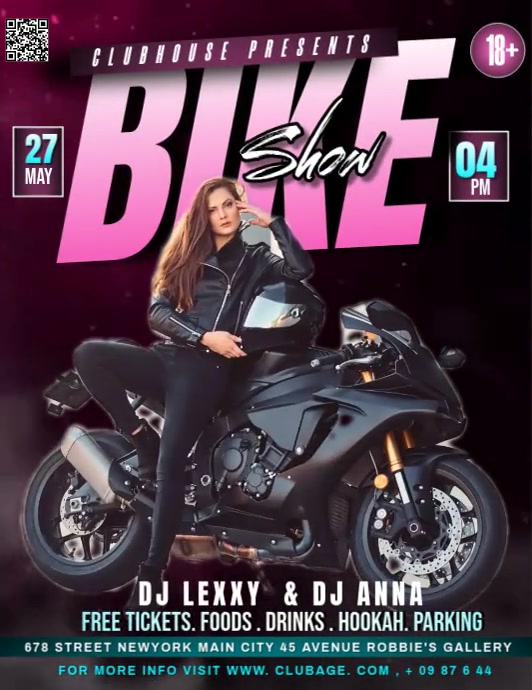 Plantilla de bike night vedio posters | PosterMyWall