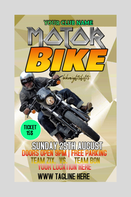 Copy of Bike rally template design | PosterMyWall