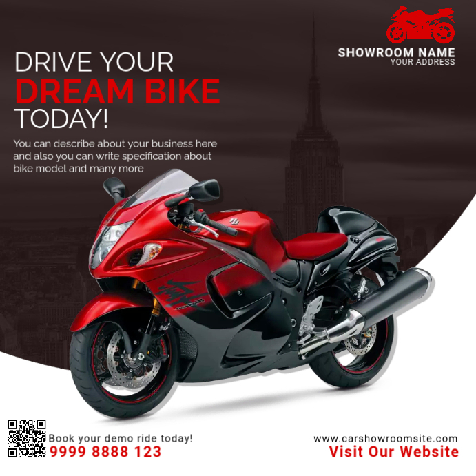 Copy of Bike showroom poster template | PosterMyWall