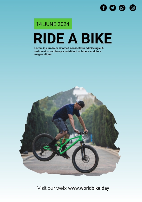 BIKE SPORTS TEMPLATE | PosterMyWall