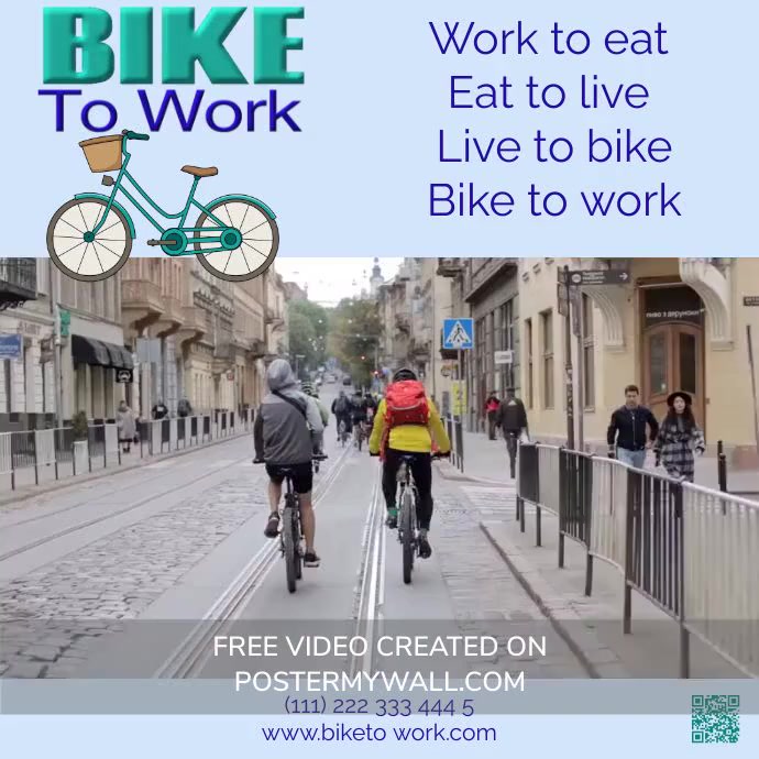 Bike to Work Template | PosterMyWall