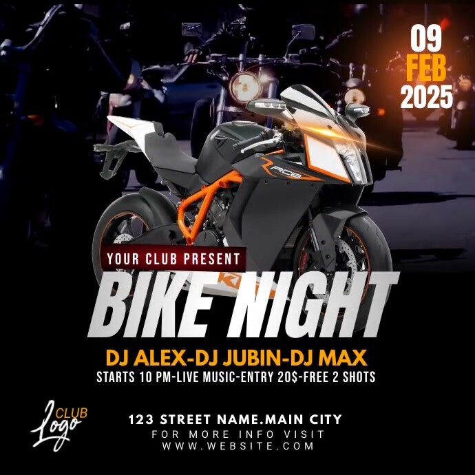 Plantilla de biker night | PosterMyWall