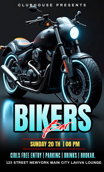 Copy of bikers bar posters | PosterMyWall