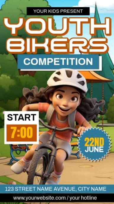 Copy of Bikers Competition | PosterMyWall