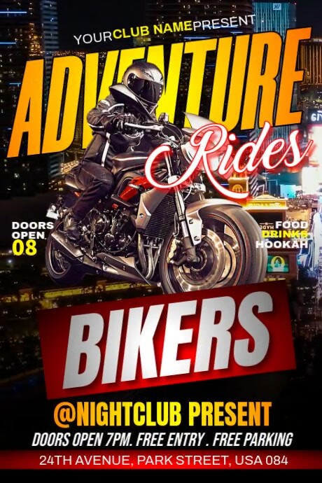 Copia de Bikers Night Ads | PosterMyWall