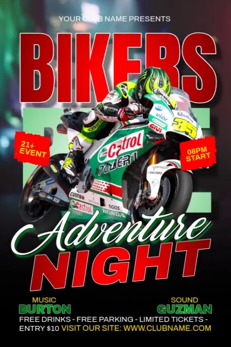 Bikers Night Ads Template | PosterMyWall