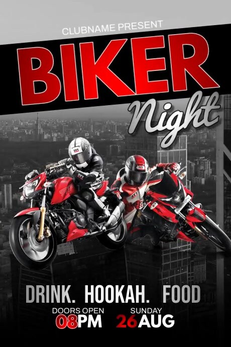 Bikers Night Ads Template | PosterMyWall