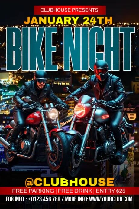 Copy of Bikers Night | PosterMyWall