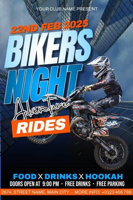 Bikers Night Template | PosterMyWall