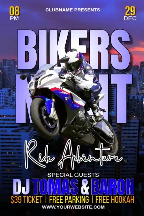 Bikers Night Template | PosterMyWall