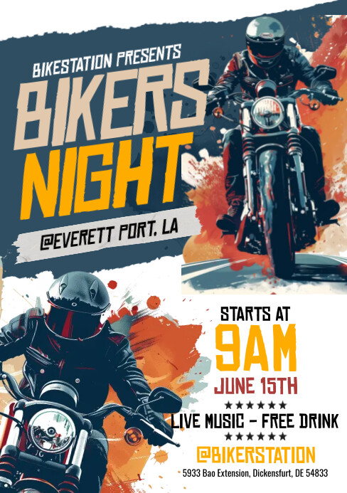 Bikers Night Flyer Template | PosterMyWall