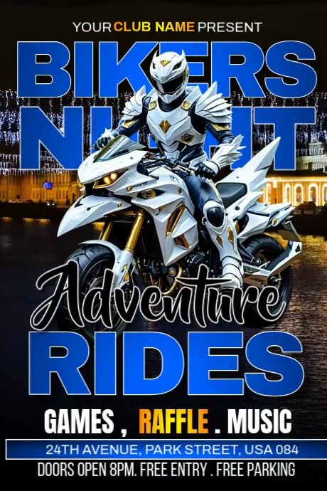 Bikers Night Ride Template | PosterMyWall