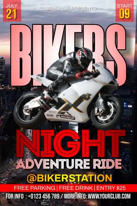Bikers Night Template Ads | PosterMyWall