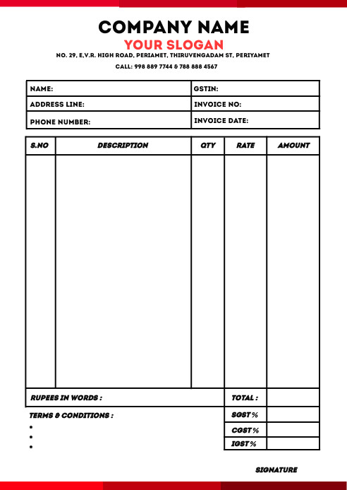 bill book design template | PosterMyWall