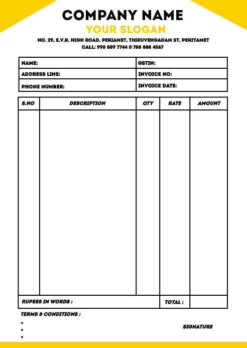 Copy of bill book design template | PosterMyWall